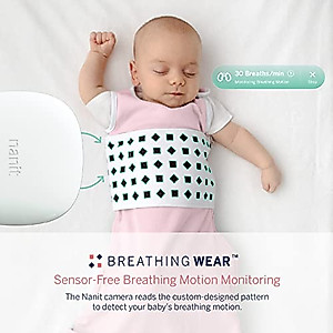 Nanit Breathing Wear Sleeping Bag – 100% Cotton Baby Sleep Sack - Works with Nanit Pro Baby Monitor to Track Breathing Motion Sensor-Free, Real-Time Alerts, Size Medium, 6-12 Months, Blush Pink