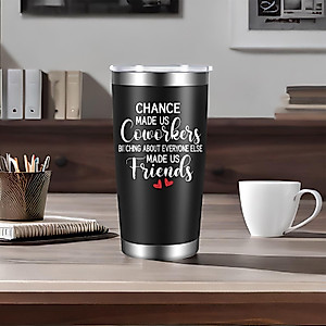 LEADO 20oz Tumbler, Coworker Gifts for Women, Men - Funny Coworker Gifts, Work Friendship Gifts, Going Away Gifts for Coworkers - Valentines Day, Birthday Gifts for Coworker, Friend Gifts