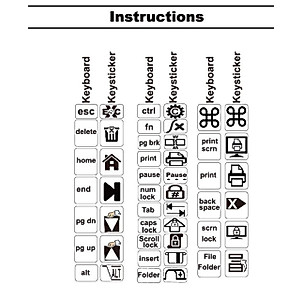 Keyboard Stickers with Big Luminescent Extra Large Symbols. 200 Inlay Set. 3 Yr. Warranty. Will Not Wear or Fade. U.S. English Laptop & PC. Also Includes Pocket/Purse Magnifier, USB LED & Tweesers.
