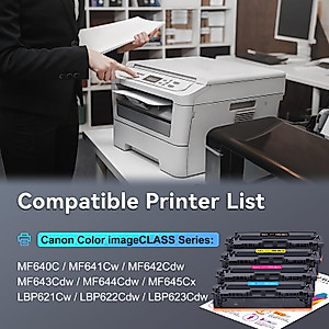 MYTONER 054H Compatible Toner Cartridge Set Replacement for Canon 054H Cartridges 054 Toner for LBP620 MF642Cdw MF640C MF642Cdw MF644Cdw LBP622Cdw Printer (Black Cyan Magenta Yellow,4-Pack)