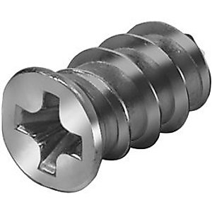 100 Euro Screw for Hinges, Steel, Nickel-Plated, Flat Countersunk Head, Phillips Drive, 5mm Choose Your Length, Like Varianta (7/16 inch)