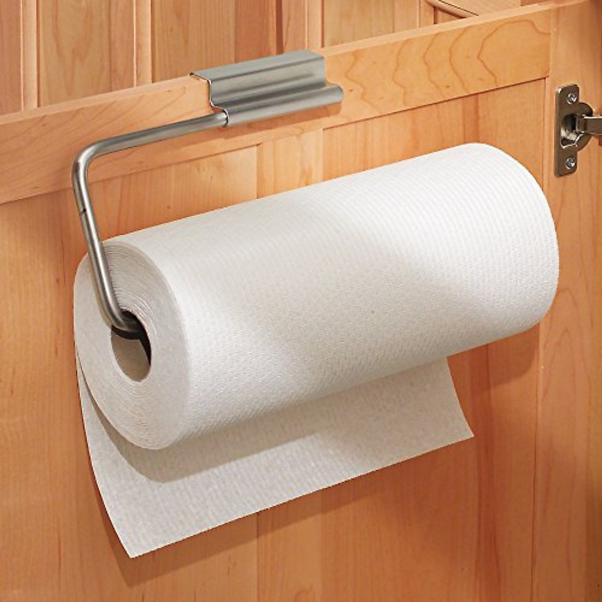 InterDesign Kitchen, Brushed Stainless Steel Forma Over The Cabinet Paper Towel Holder