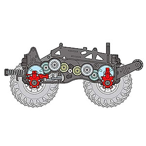 Tamiya 58672 RC Monster Beetle Trail 4x4 Kit, with Gf-01TR Chassis