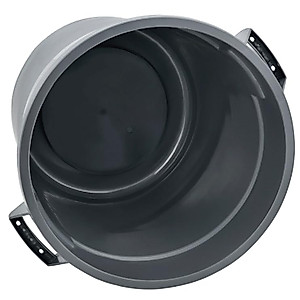 Regal Altair Round Commercial Trash Can. Waste Container for Home, Sidewalks, Roadside, Outdoor Multi-Purpose Can (20 Gallon, Trash Can, Gray)