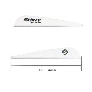 Tiger Archery 3Inch Arrow Vanes Plastic TPU Feather Fletches for DIY Archery Hunting Targeting Arrows(50 PK) (White)
