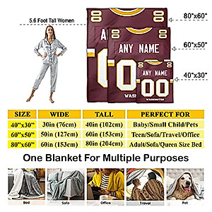 Football Team Blanket Washington Custom Any Name And Number For Fans, New Skin Kids, This Used To Be Washington