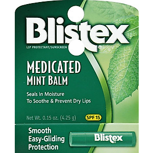 Blistex Medicated Mint Balm SPF 15 0.15 oz (Pack of 5)