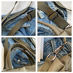 Aesthetic Hobo Bags for Women, Large Crossbody Shoulder Bag Boho Work Yoga Gym Totes Handbags (Black,One Size)