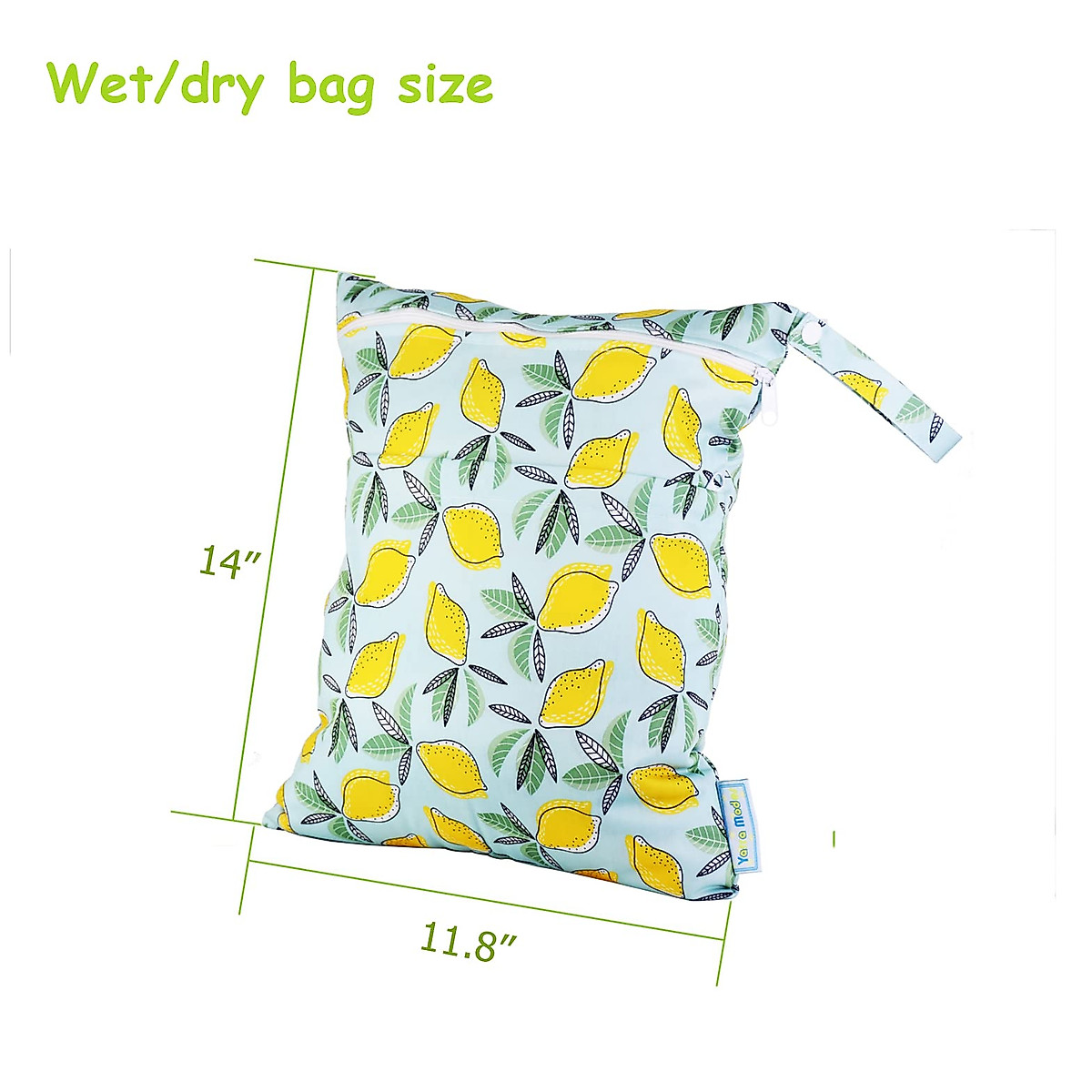 HSY Tech 2 Pcs Cloth Diaper Wet Dry Bags Waterproof Reusable Travel Beach 001 Wet Bag002