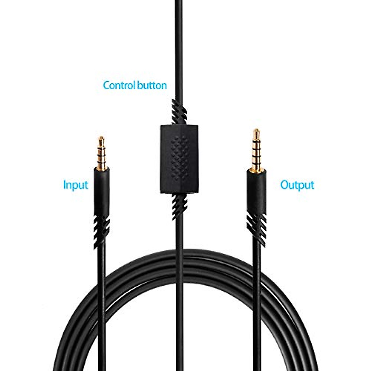Meijunter Cable for Astro A10/A40 Wired Gaming Headset - Inline Mute 3.5mm Male Extension Wire 2m/6.5 ft,Black