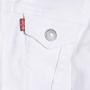 Levi's Girl's Denim Trucker Jacket, White, M
