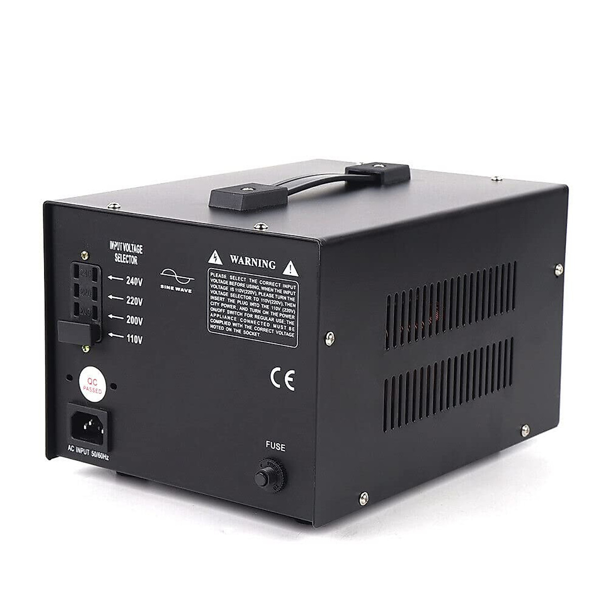 STU-3000 3000Watts Voltage Transformer Converter Heavy Duty Step Up/Down Power Converter for Conversion Between 110 Volt and 220 Volts,with Circuit Breaker,CE Certified,Black