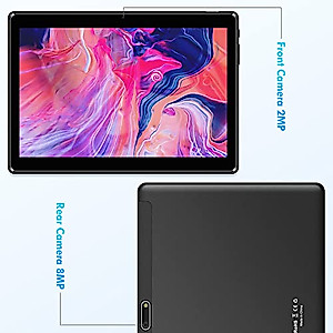 OVZIOCO Tablet PC 10 inch, Android, 4GB RAM 64GB ROM, 256GB Extended, Android11,6000mAh Battery, 2MP+8MP Camera, Bluetooth, WiFi,(Black)