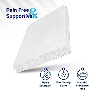 Olee Sleep Queen Mattress, 8 Inch Gel Memory Foam Mattress, Gel Infused for Comfort and Pressure Relief, CertiPUR-US Certified, Bed-in-a-Box, Medium Firm, Queen Size