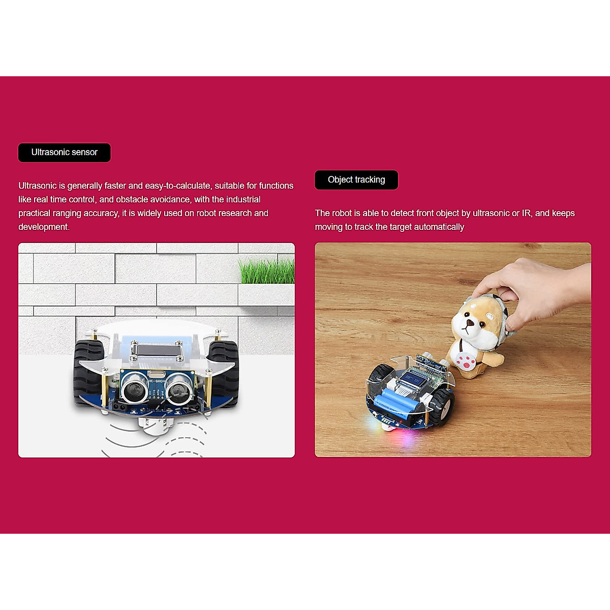 Waveshare PicoGo Mobile Robot Compatible with Raspberry Pi Pico Self Driving Remote Control Includes Raspberry Pi Pico (pre-soldered Header) Unassembled