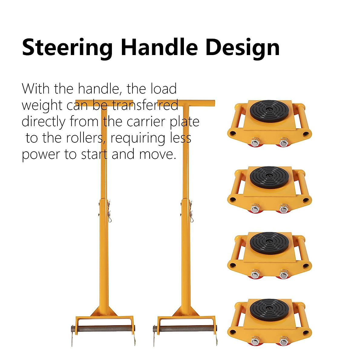 pijopang 4PCS Machine Skates, Heavy Duty Machinery Skates Dolly Machinery Moving Skate Machine Dolly Skate Machinery Mover Skate for Industrial Moving Equipment