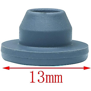 SQXBK Vial Rubber Stopper 100PCS 13mm Butyl Rubber Self Healing Injection Ports Solid Seal for Glass Vial, Liquid Culture Jar
