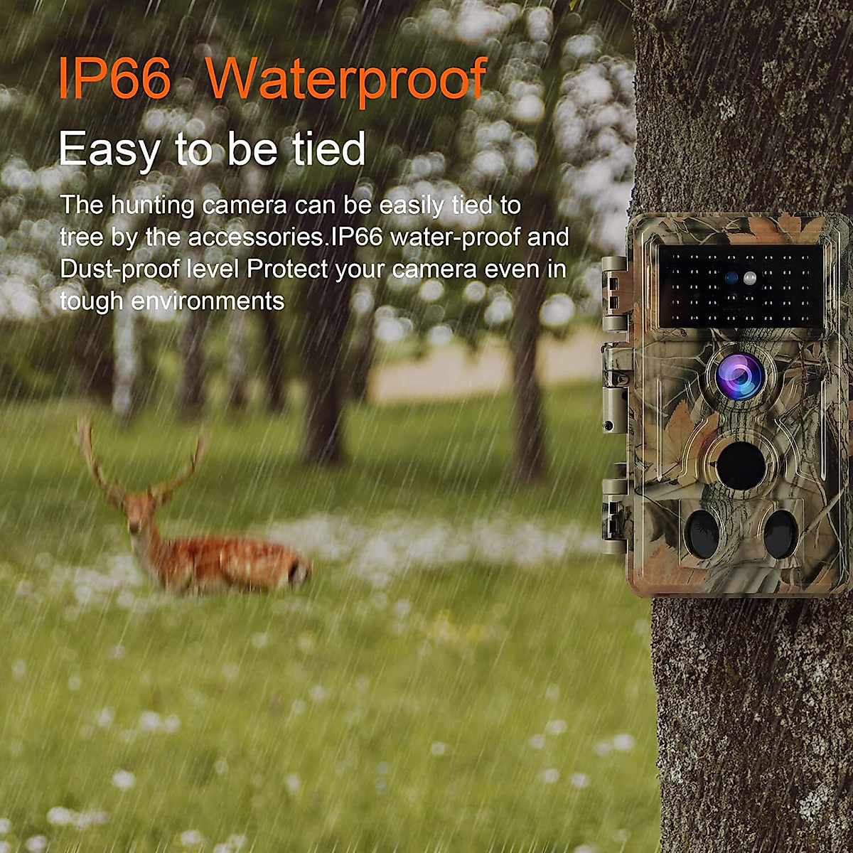 2-Pack 48MP 1296P Trail Cameras Night Vision No Glow H.264 Video Motion Activated 0.1S Trigger Time Waterproof for Outdoor Wildlife Hunting and Home Security Surveillance