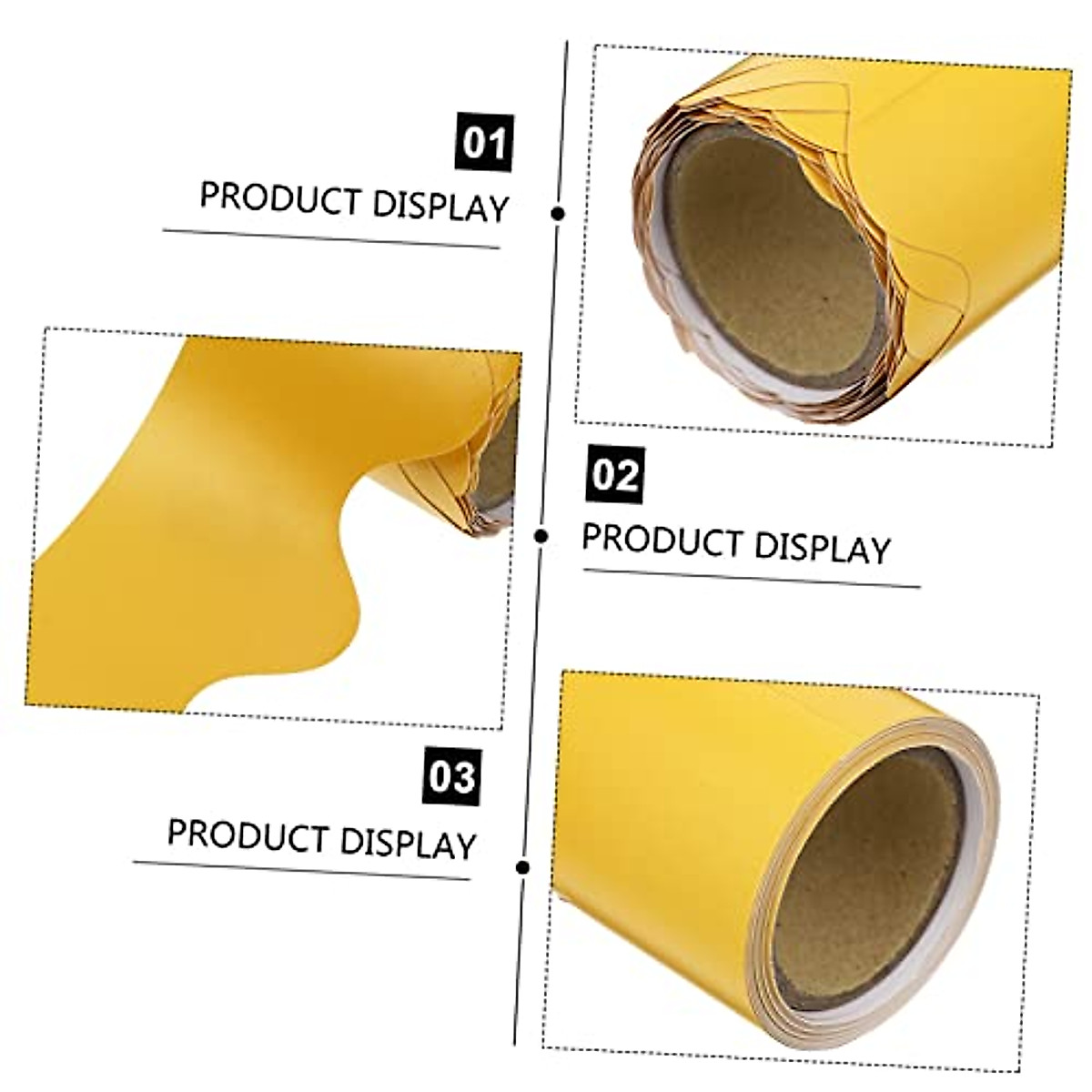 STOBOK Border Decorative Paper Yellow Suit Framed Cork Board Christmas Stickers Display Board Borders Self Adhesive Borders for Display Boards Piping Office Yellow Paper Jam Note