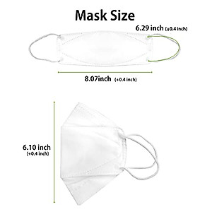 INT [ 30 Pack ] KFDA Mask Certified, TS Guard Safety Face Mask ; 4-Layered Protection, Tri-Folding Style, 3D-Ergonomic Design, White Color, Made in Korea.