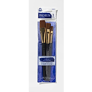 FolkArt Plaid Nylon Brush Set, 50559 Brown (3-Piece)