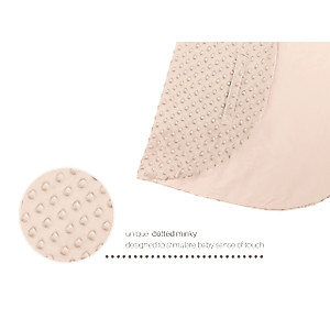 Mila Millie Water Resistant Removable Cover for Newborn Lounger | Minky Sensory Touch Slipcover for Baby Floor Seat | Premium Quality Soft Wipeable Fabric | Hypoallergenic (Sand)