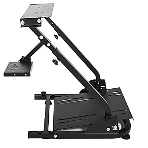 Hottoby Racing simulator cockpit Steering Wheel Stand Foldable&Multi-level Adjustable Fit for Logitech/Thrustmaster G25,G27,G29,G920,G923&T150,T248,T300 Gaming Simulator Cockpit,No Wheel Pedals