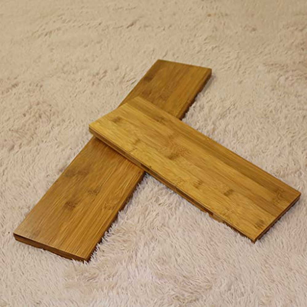 LIZI Racks Floating Shelf, Bamboo Floor, Bedroom/Living Room/Kitchen/Bathroom Wall-Mounted Storage Shelf, Multi-Size (Size : 40x18x3cm)