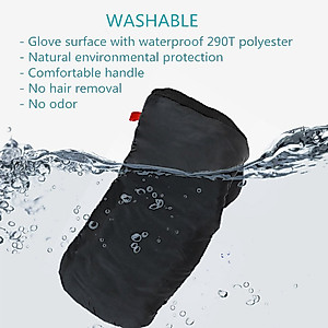 Warm Muff Stroller Gloves - INTIPAL Winter Anti-Freeze Extra Thick Waterproof Fabric Stroller Hand Muff - Black