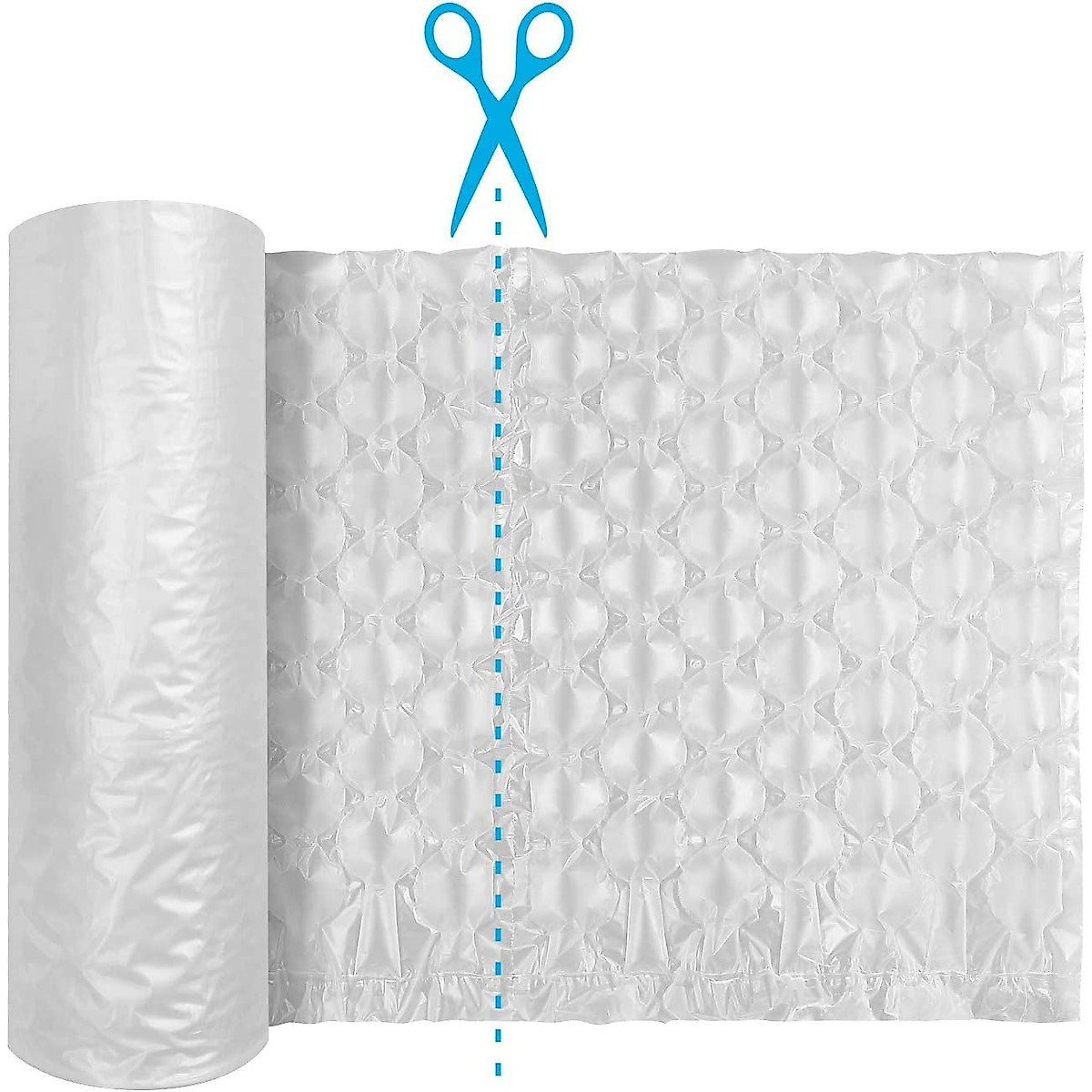 JZBRAIN Air Cushion Film Bubble Cushioning Wrap Inflatable Air Pillow Film Roll for Packaging, 1 Roll 400mm X 290mm X 300m X 0.02mm, ONLY Compatible with JZBRAIN 056C/YE310 Air Pillow Machine (74005)