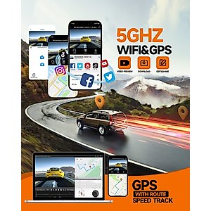 Neideso 360° Dash Cam Car Camera with Hardwire Kit with 24 Hour Radar Detection Parking Monitoring