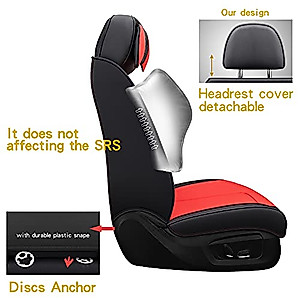 NS YOLO Full Coverage Faux Leather Car Seat Covers Universal Fit for Cars,SUVs and Pick-up Trucks with Waterproof Leatherette in Auto Interior Accessories