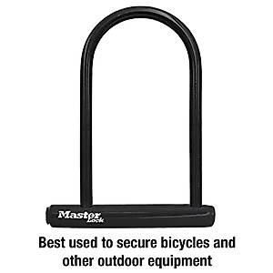Master Lock 8320D Keyed U-Lock, 7-1/4" x 8", Black
