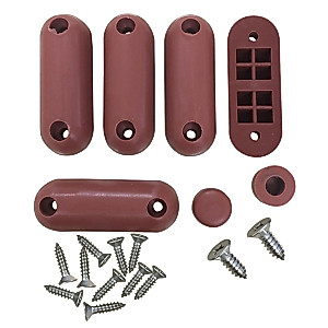 Renovators Supply Manufacturing Toilet Seat Bumper, 7 Brown Silicone Toilet Seat Bumpers