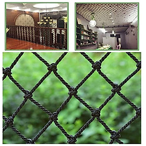 RZM Kids Safety Net Black, Climbing Frames Rope Net Children's Balcony Stair Railing Protective Net Pets Fence Anti-Falling Net Anti-Aging Child Safety Netting for Balcony (Size : 1 * 5m(3 * 16ft))