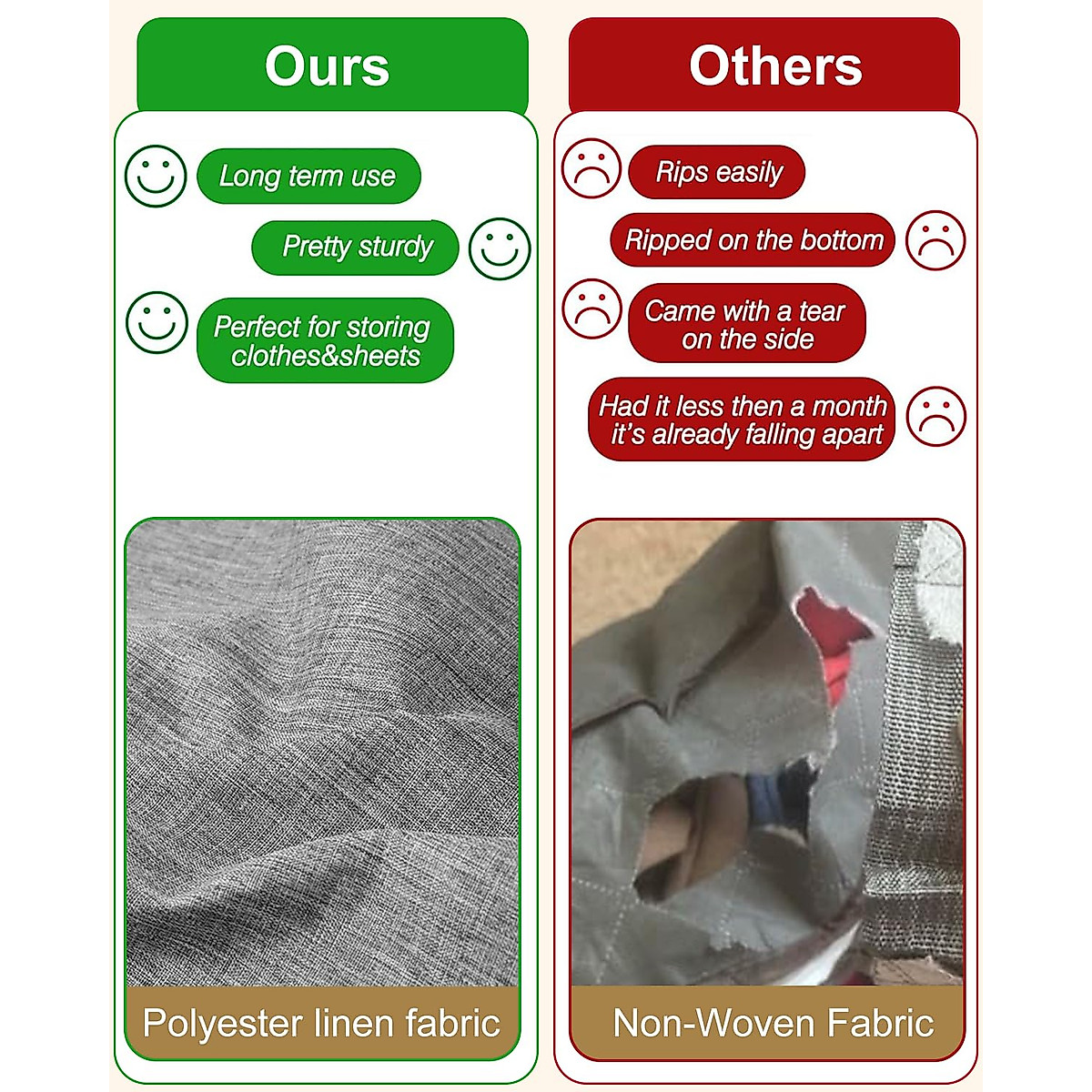 NEATJELAI 2-Pack Under Bed Storage Containers,4.7 Inches Low Profile Underbed Storage Organizer Bin Foldable with Sturdy Sidewalls/Bottom/4 Handles for Clothes Blanket Pillows Shoes,Gray