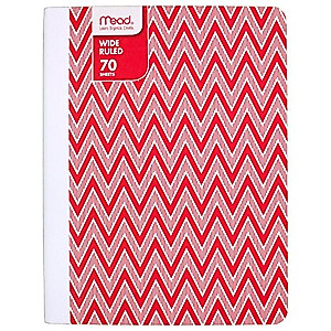 Mead Composition Book, Notebook, Wide Ruled Paper, 70 Sheets, Fashion, Design Selected For You, 1 Count (09358)