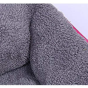 Soft Plush Dog Bed Cat Bed, Waterproof Oxford Dog Basket Bed for Puppy Small Medium Large Dog Cat, Anti-Slip Machine Washable Warm Square Pet Bed,60x45x14cm,Black