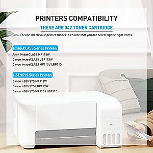 BAISINE 047 Compatible Toner Cartridge Replacement for Canon 047 CRG047 CRG-047 Black for Canon imageCLASS LBP113w MF113w LBP112 MF112 LBP110 MF110 i-SENSYS LBP113w MF113w Printer (Black, 1-Pack)
