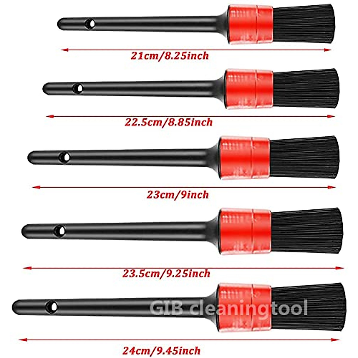 GIB cleaningtool Auto Car Detailing Kit Interior Exterior - 5 Detail Brush, 3 Wire Brush, 3 Drill Brush, 2 Car Wash Sponge,1 Cone Sponge,1 Microfiber Mitt, 1 Automotive Air Vent Brush and Cloth