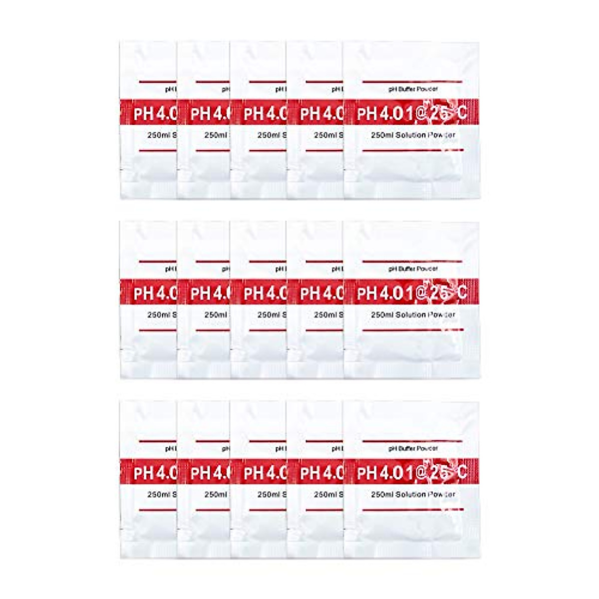 15 Pack 4.01 pH Meter Calibration Packets pH Buffer Solution Powder for Precise Accuracy of pH Tester