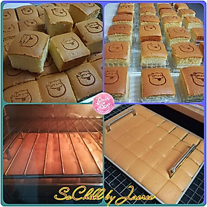 Brownie Cutter With Pan Stainless 100% 6,7,8,9,10,11,12 Inch Heavy duty Baking Tray with Slicer Ensures Perfect Crispy Edges Bakeware Tray (10x10" 25 Pcs., Cutter)