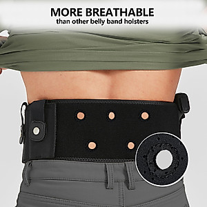 Mostcomtac Belly Band Holster - Gun Holster for Women and Men, Concealed Carry Waist holster for Most Pistols and Revolvers, Fits Glock, Smith Wesson, Taurus, Ruger, Shield, Etc