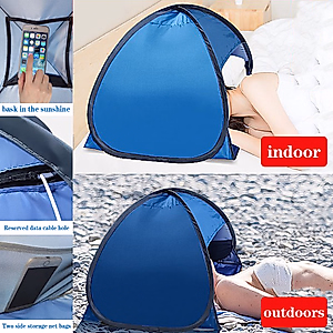 Mini Head Pop Up Tent Beach Sun Shelter Rabbit Tent House Bunny Teepee Bed Portable Sun Shade Canopy Windproof Sand Proof with Mobile Phone Stand,Mini Tent for Pets Small Pop Up Dog Tent