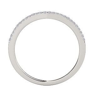 MauliJewels 0.70 Carat Halo Round Cut Antique Diamond Bridal Ring and Band Set for Women | 14K Solid White Rose Yellow Gold