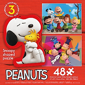 Ceaco - 3 in 1 Multipack - Peanuts - (3) 48 Piece Jigsaw Puzzles