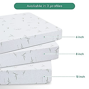 Airdown Full Mattress, 6 Inch Memory Foam Mattress in a Box for Kids with Breathable Bamboo Cover, Medium Firm Green Tea Gel Mattress for Bunk Bed, Trundle Bed, CertiPUR-US Certified, Made in USA