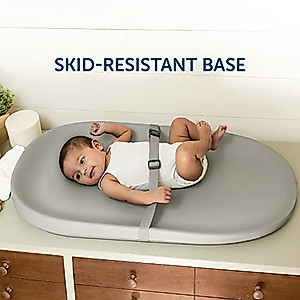 Waterproof Baby Changing Pad - Easy to Clean, Lightweight & Portable - Large Foam Cushion for Comfort - Jool Baby (Grey)