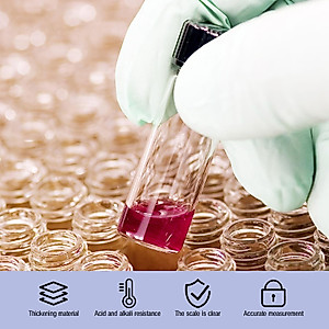 ALWSCI 144 PCS 1 Dram (4 ml) Clear Borosilicate Glass Liquid Empty Sample Vials, 15 mm Diameter x 45 mm Length, 13-425 Black Screw Caps with Natural PTFE/White Silicone Liner