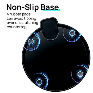 BIARTS Universal Knife Block without Knives Stainless Steel Knife Holder for Kitchen Counter with Drainage Hole, Knife Storage for Countertop Modern Design, Round, 4.6"L x 5"W x 9.4"H